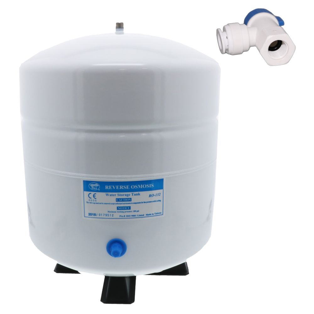 PAE RO-132 Reverse Osmosis Storage Tank Powder Coated Steel 4.5 Gal with Tank Valve – Fresh ...