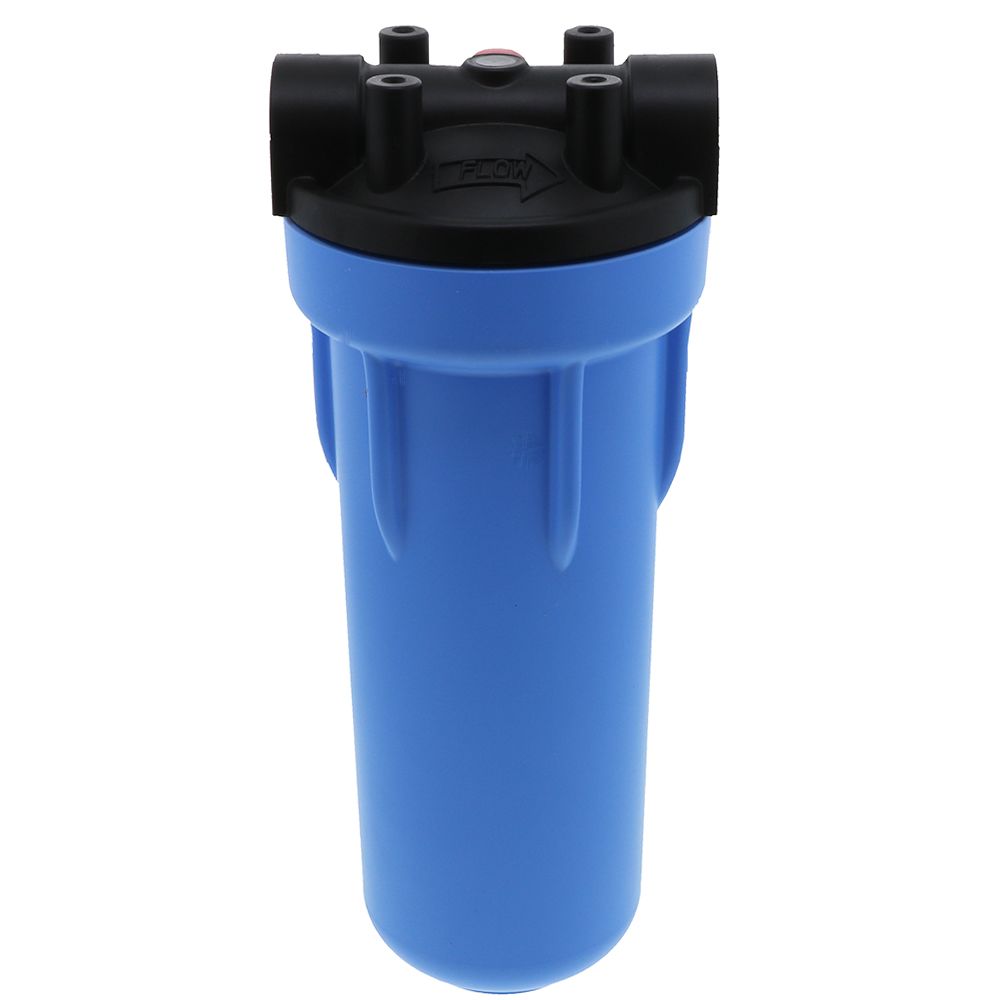 10" Neo-Pure SlimLine Flat Cap Housing NSF Black Cap/Blue Sump 1/2" No ...