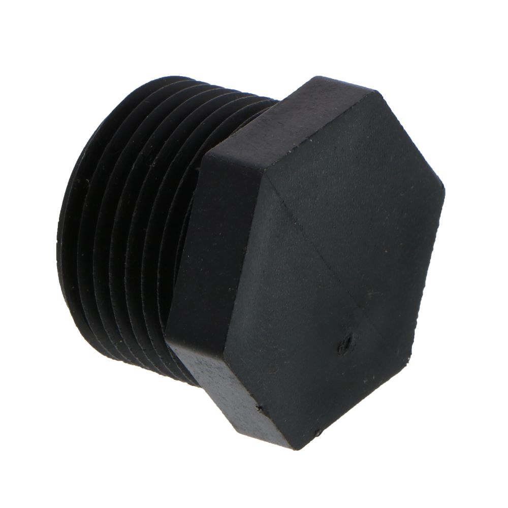 Pipe Plug Hex Head - 1" MNPT Polypro Black – Fresh Water Systems
