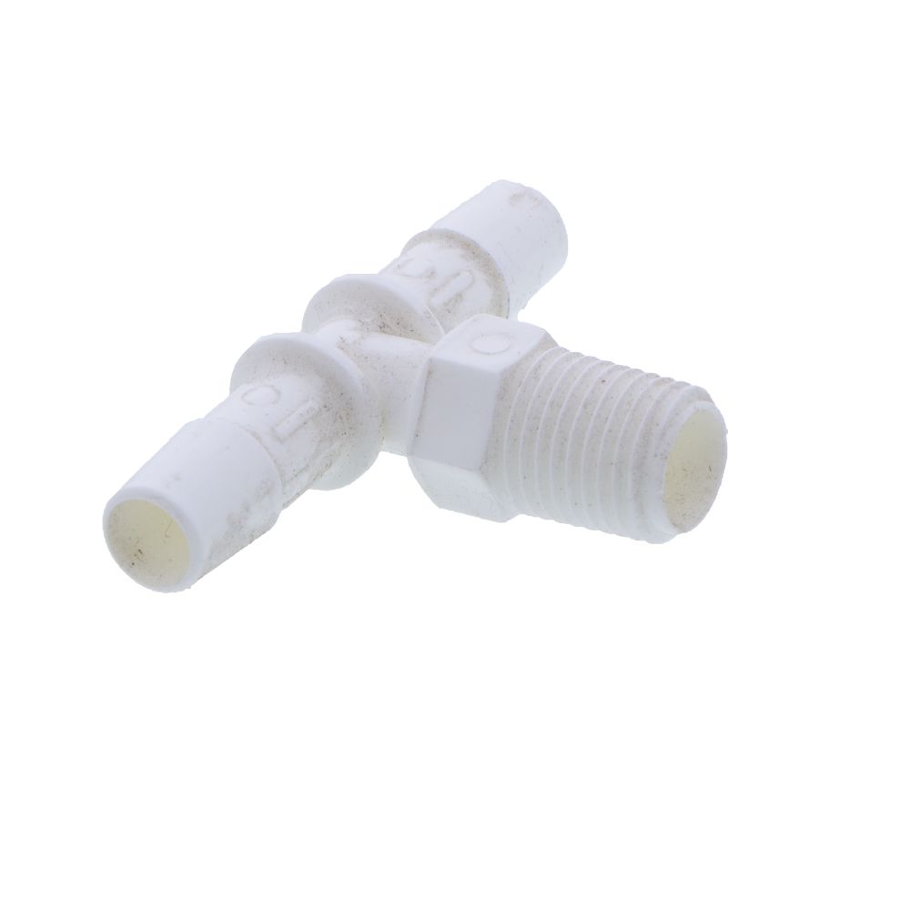 White Barb Tee x Male Branch - 3/8 ID Barb x 3/8 MNPT – Fresh Water Systems