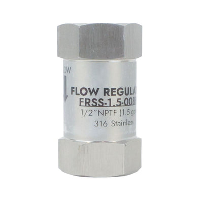 Neo-Pure Stainless Steel Flow Control 1.5 GPM 316L SS 1/2" FPT x FPT ...
