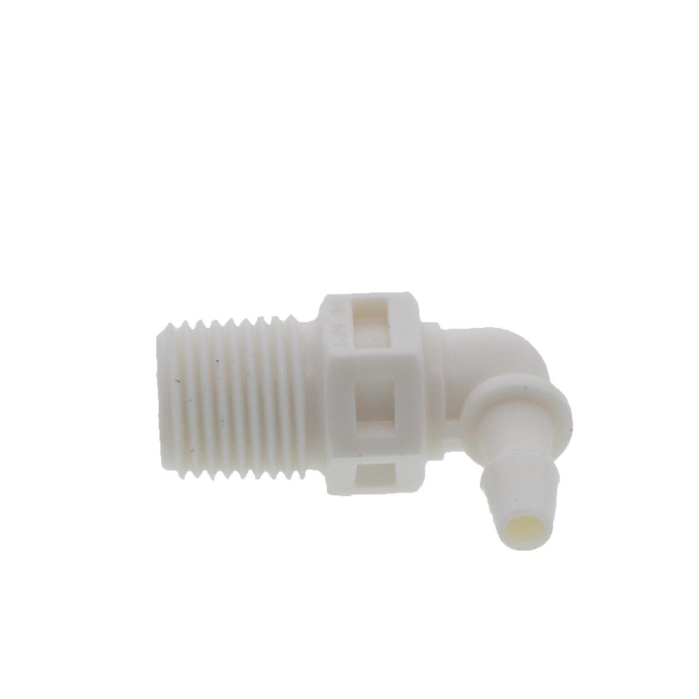 FitQuik Nylon Thread to Tube Elbow Fitting - 1/8 NPT to 1/8 Hose Barb ...