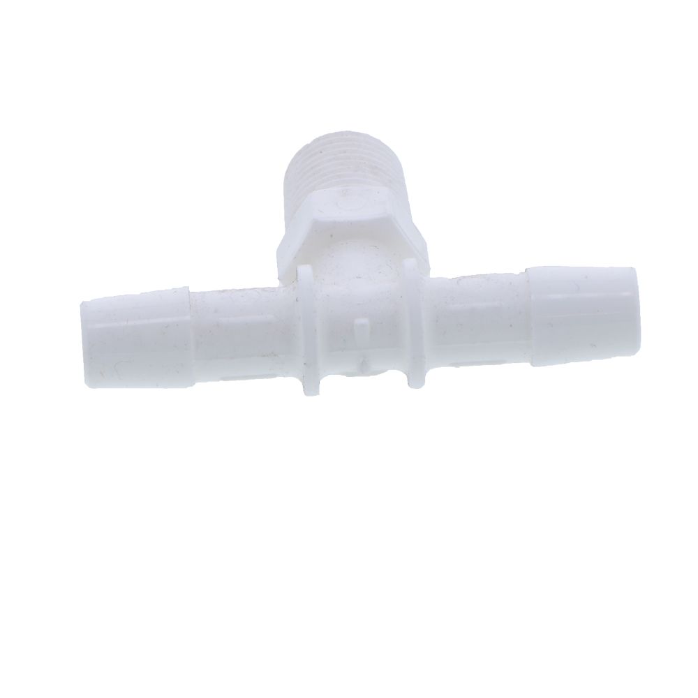 White Barb Tee x Male Branch - 3/8 ID Barb x 1/4 MNPT – Fresh Water Systems