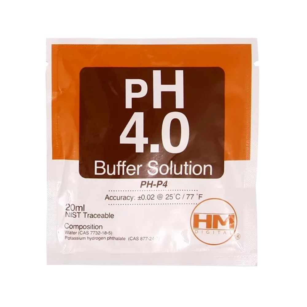HM Digital pH-4 Buffer Solution 20 ml – Fresh Water Systems
