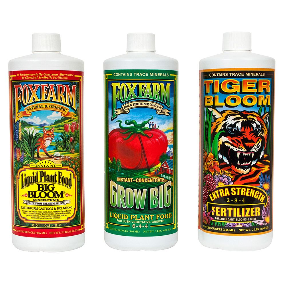 FoxFarm FX14050 Liquid Nutrient Trio Hydroponic Formula – Fresh Water ...