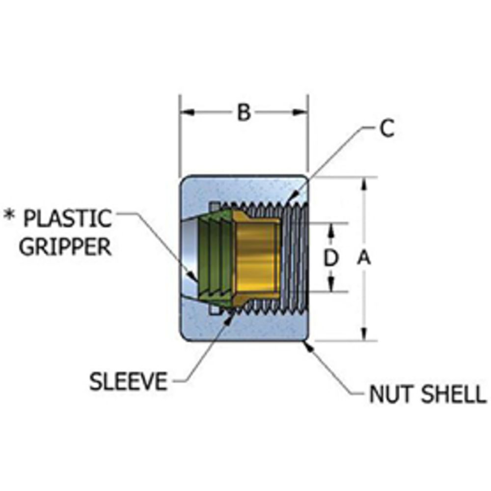 JACO K-PG-4 Kynar Plastic Gripper Nut 1/4 OD Tube – Fresh Water Systems