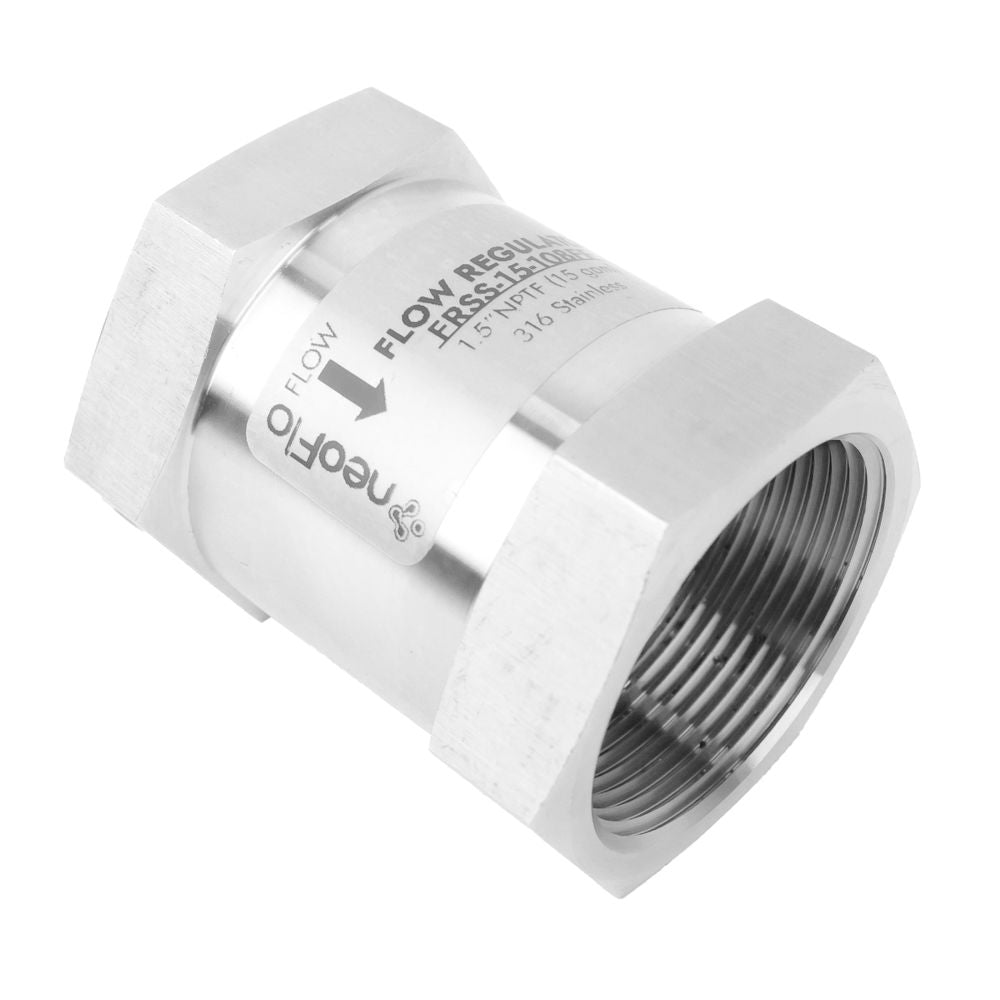 neoFlo Stainless Steel Flow Restrictor 15 GPM 316SS 1.5" FPT x FPT ...