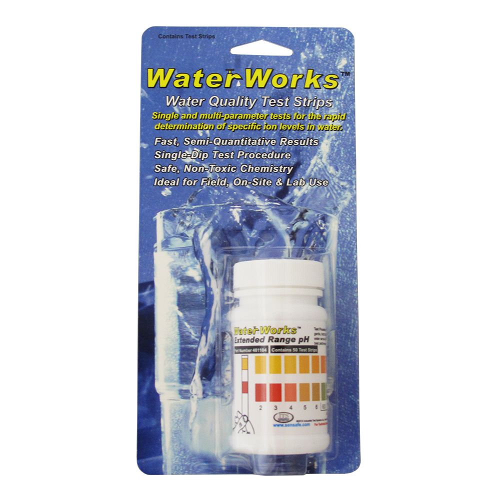 WaterWorks Extended Range pH Check Test Strips 50 per Bottle – Fresh ...