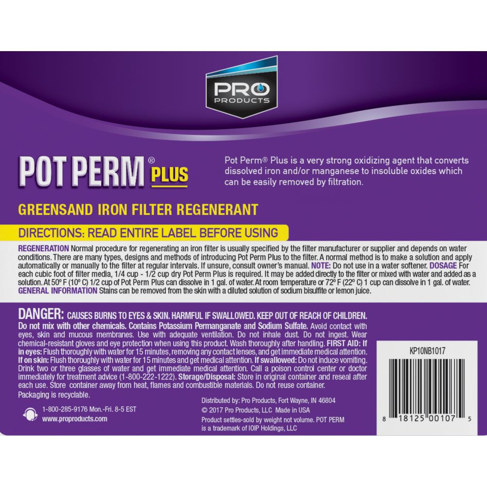 Pro Pot Perm Plus KP02N Potassium Permanganate Free Flow 4.75 lb. Jug ...