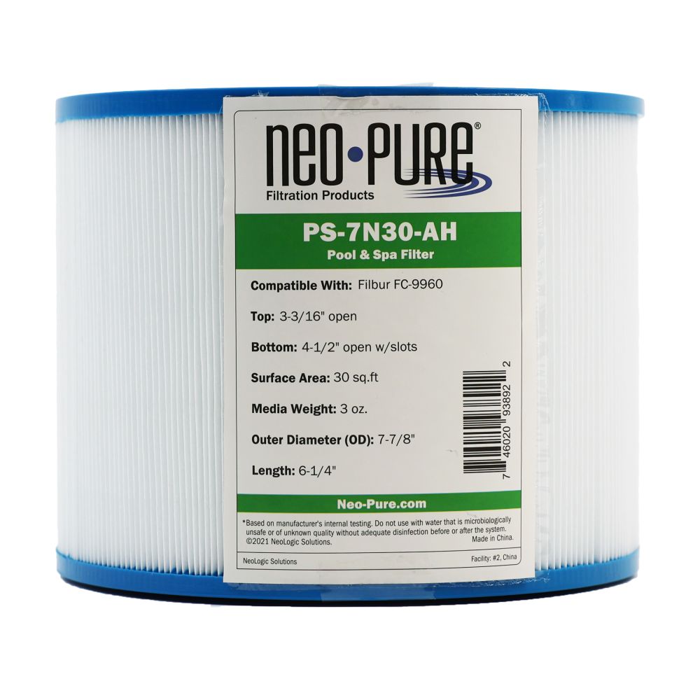 Neo-Pure PS-7N30-AH Pool and Spa Filter 7-7/8" x 6-1/4" – Fresh Water ...