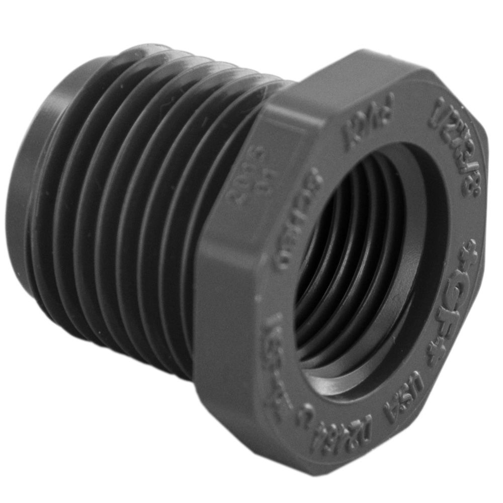Schedule 80 PVC Bushing 1/2" MIP x 3/8" FIP – Fresh Water Systems