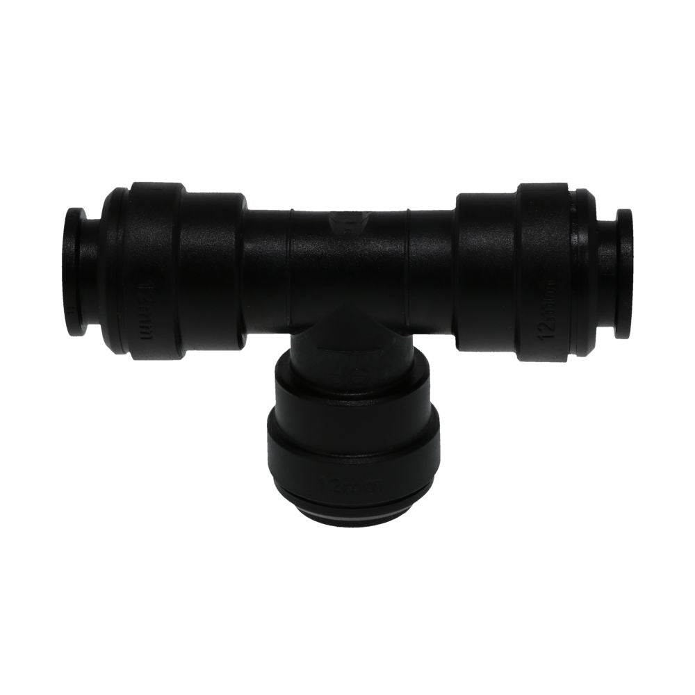 John Guest Union Tee BLACK ACETAL - 12mm – Fresh Water Systems