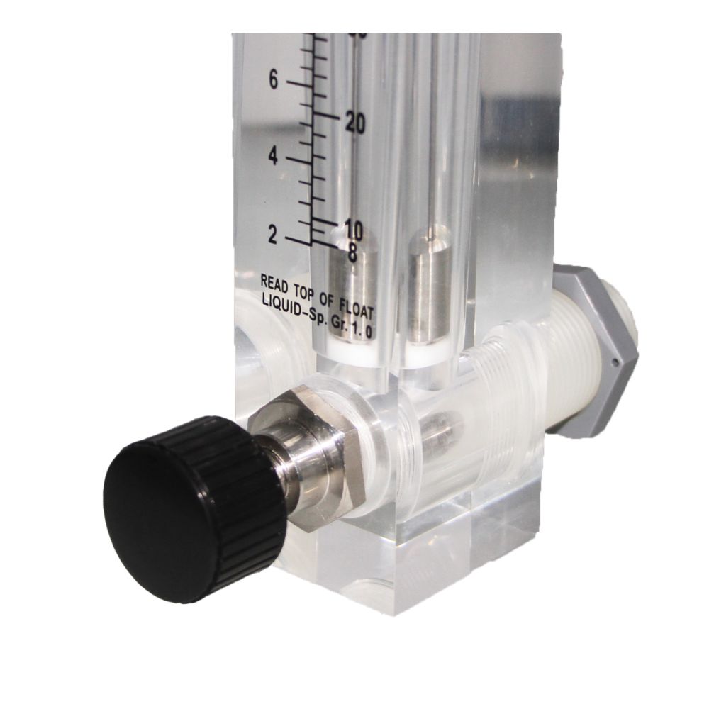 Neo-Pure Adjustable Panel Mount Flowmeter 2-16GPM 1" MNPT – Fresh Water ...