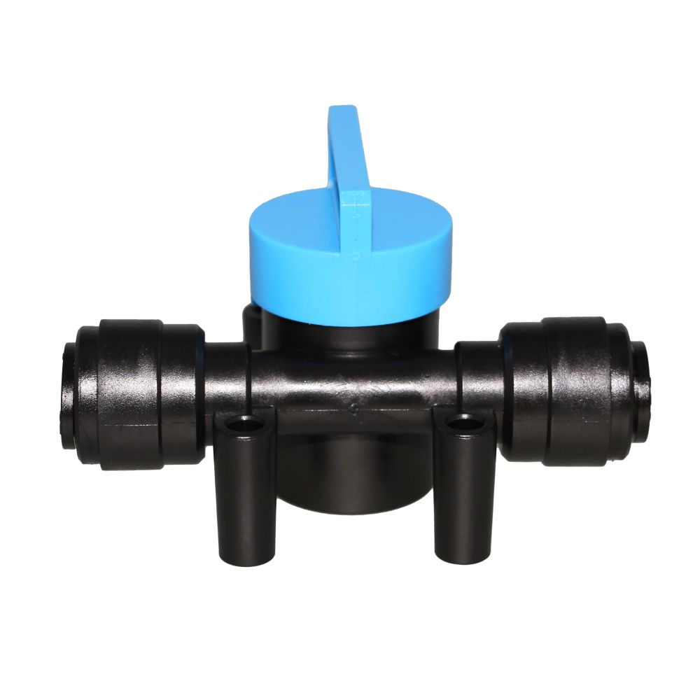 NeoFit - Acetal Black Tee Valve 3/8"tube – Fresh Water Systems