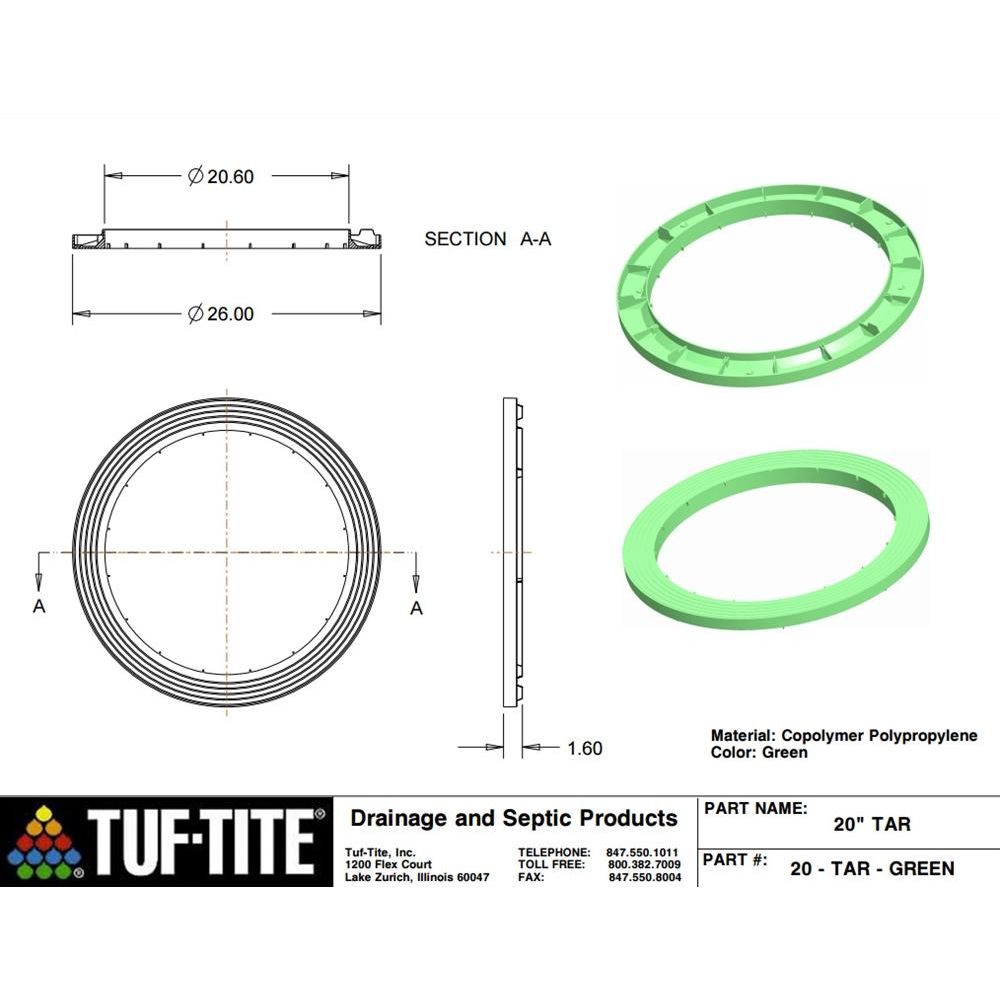 TUF-TITE 20" Tank Adapter Ring – Fresh Water Systems