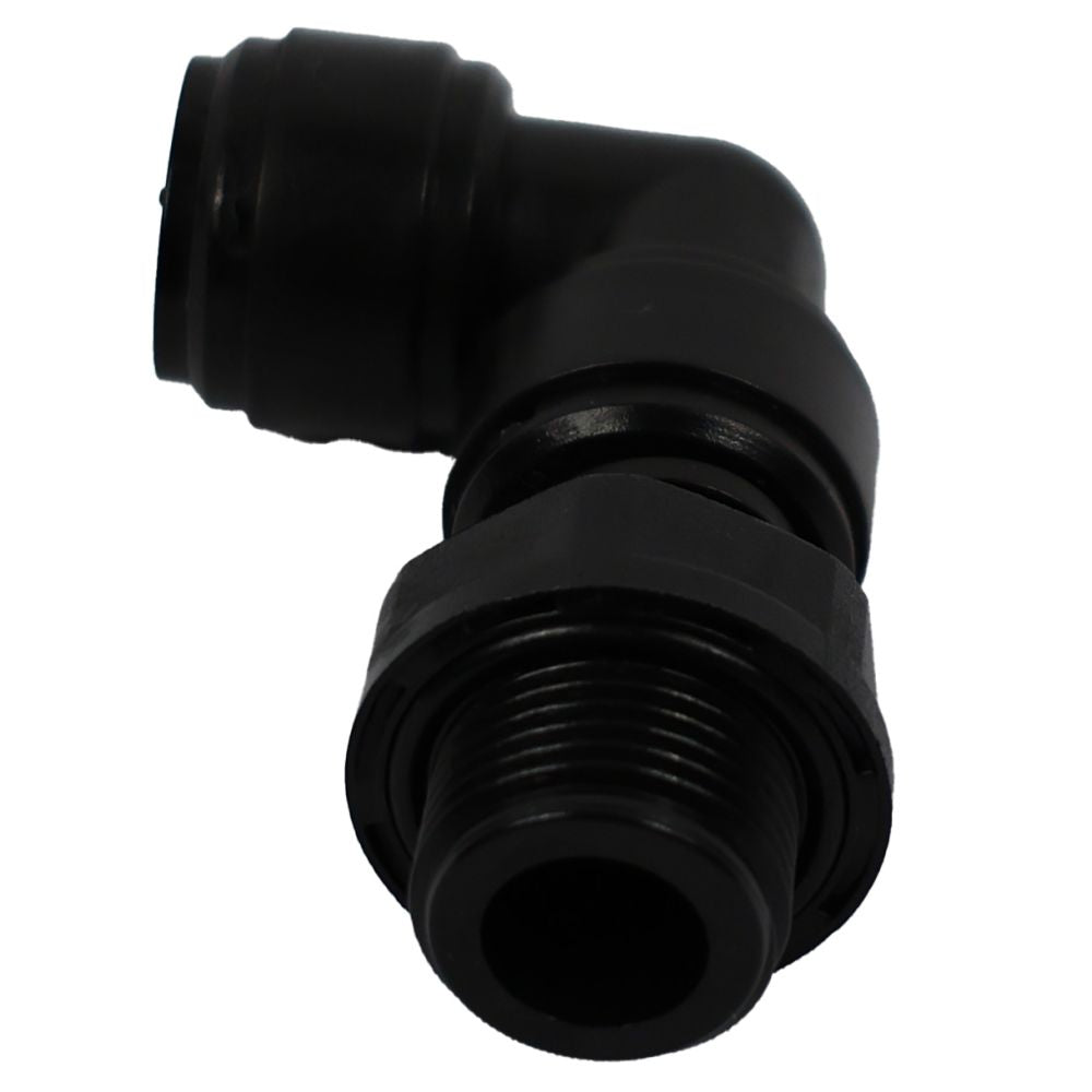 NeoFit - Acetal Black Male Elbow Swivel- 10mm tube OD x 3/8"BSP(P ...