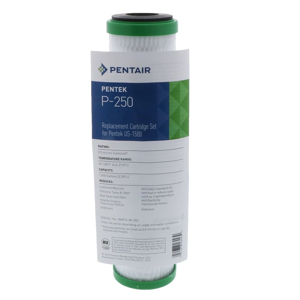 Pentek P-250 / P-250A Replacement Filter Set For Under Sink Systems ...