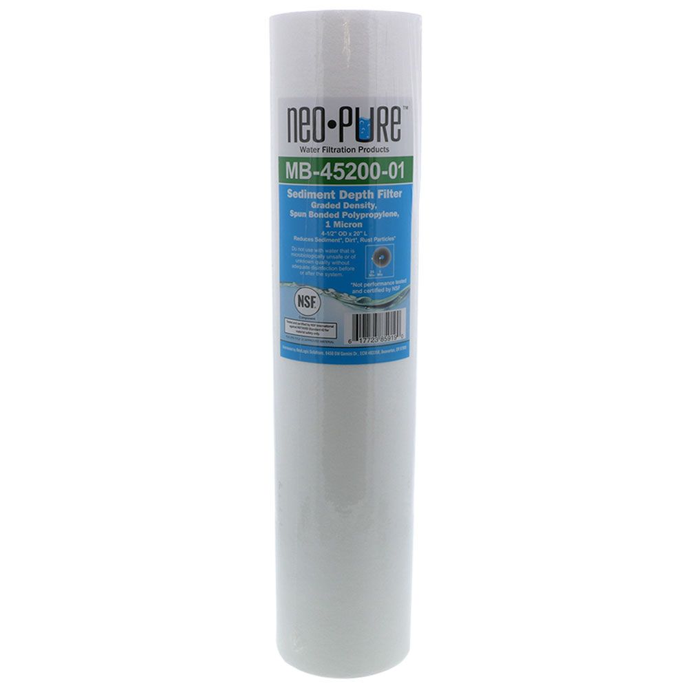 Neo-Pure 20" BB Graded Density Polypropylene Sediment Filter 25/1 mic ...