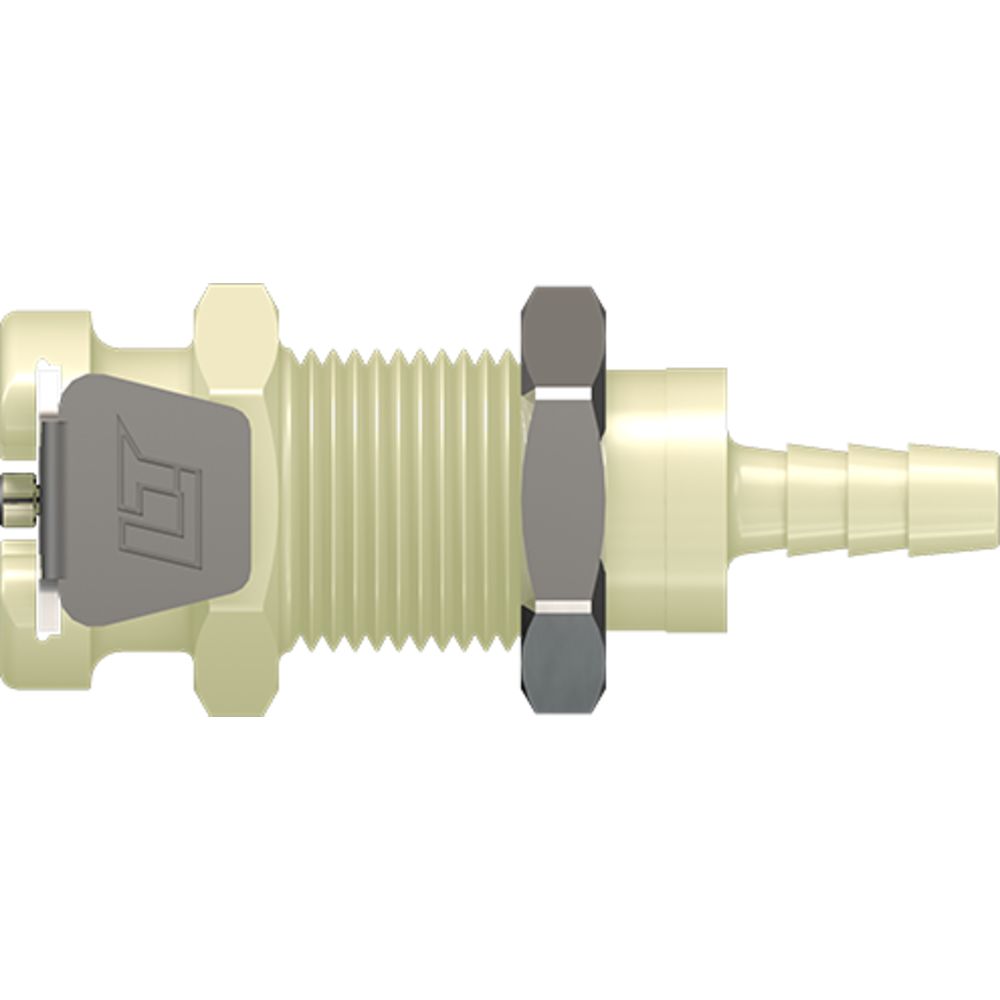 LinkTech 20PP Series Panel Mt. Female, Non-valved, 1/8" HB, Molded Alm ...