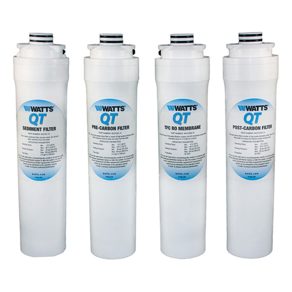 Watts WQT4RO11 Quick Twist RO Annual Replacement Filter Kit With Membr ...