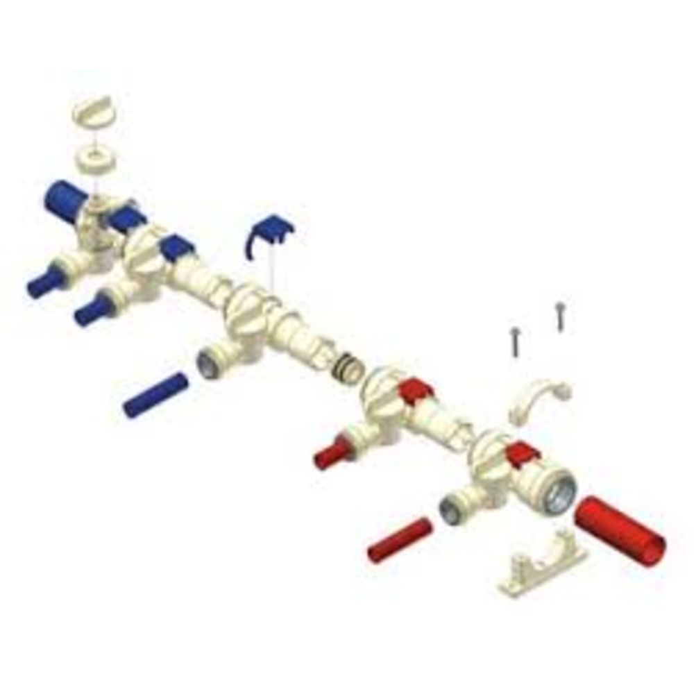 Single Side 8 Port Manifold - 5 Cold /3 Hot – Fresh Water Systems
