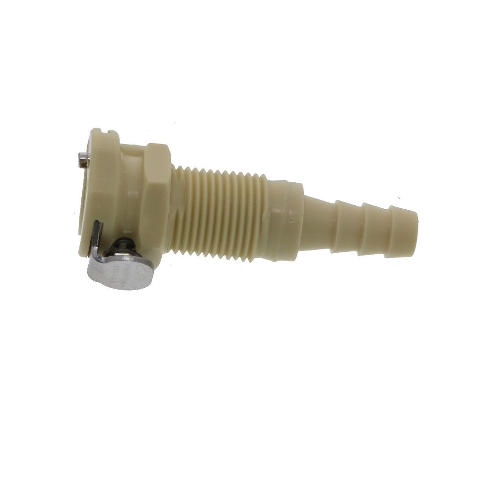 PMCD160412 Valved Panel Mount Hose Barb Coupling Body 1/4 ID Barb ...