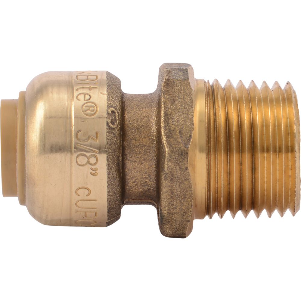SharkBite® U118LF Lead-Free Brass Push-to-Connect Male Adapter - 3/8" x ...