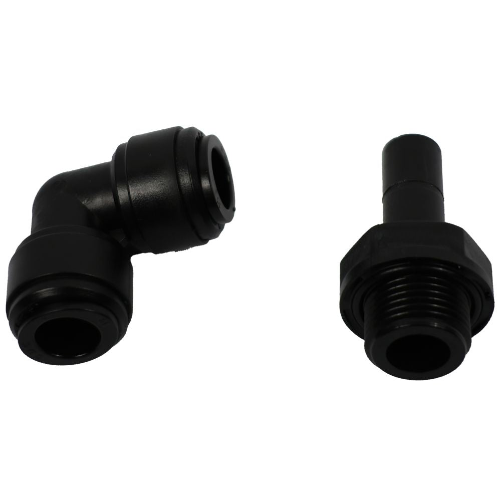 NeoFit - Acetal Black Male Elbow Swivel- 10mm tube OD x 3/8"BSP(P ...
