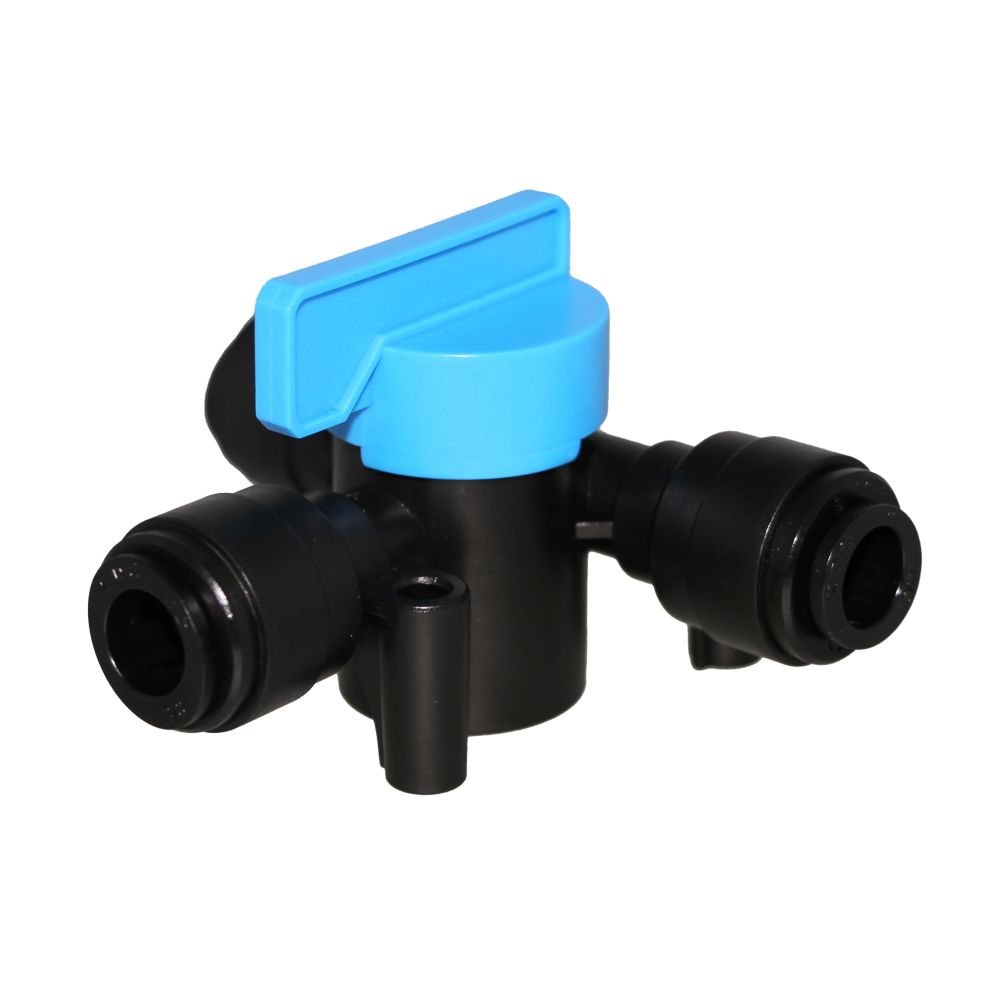 NeoFit - Acetal Black Tee Valve 3/8"tube – Fresh Water Systems