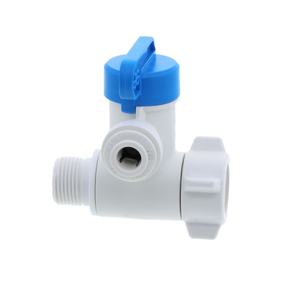 John Guest Plastic Angle Stop Adapter Valve Lead-Free - 3/8 x 3/8 x 1/4 ...